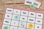 Valentine's Day Sight Word Bingo FREE Printable Package