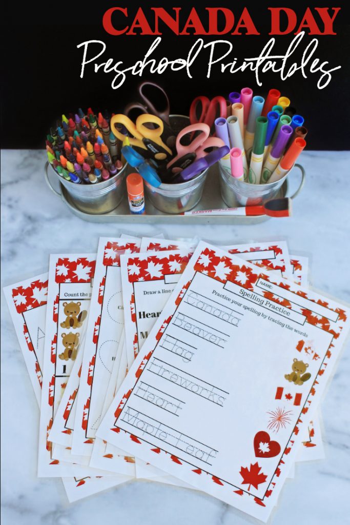 Free Printable Canada Day Preschool Learning Package