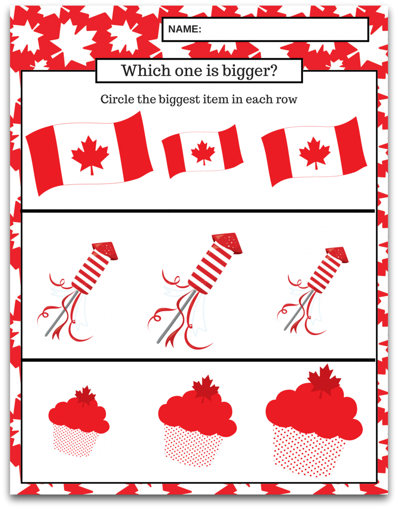 Free Printable Canada Day Preschool Learning Package