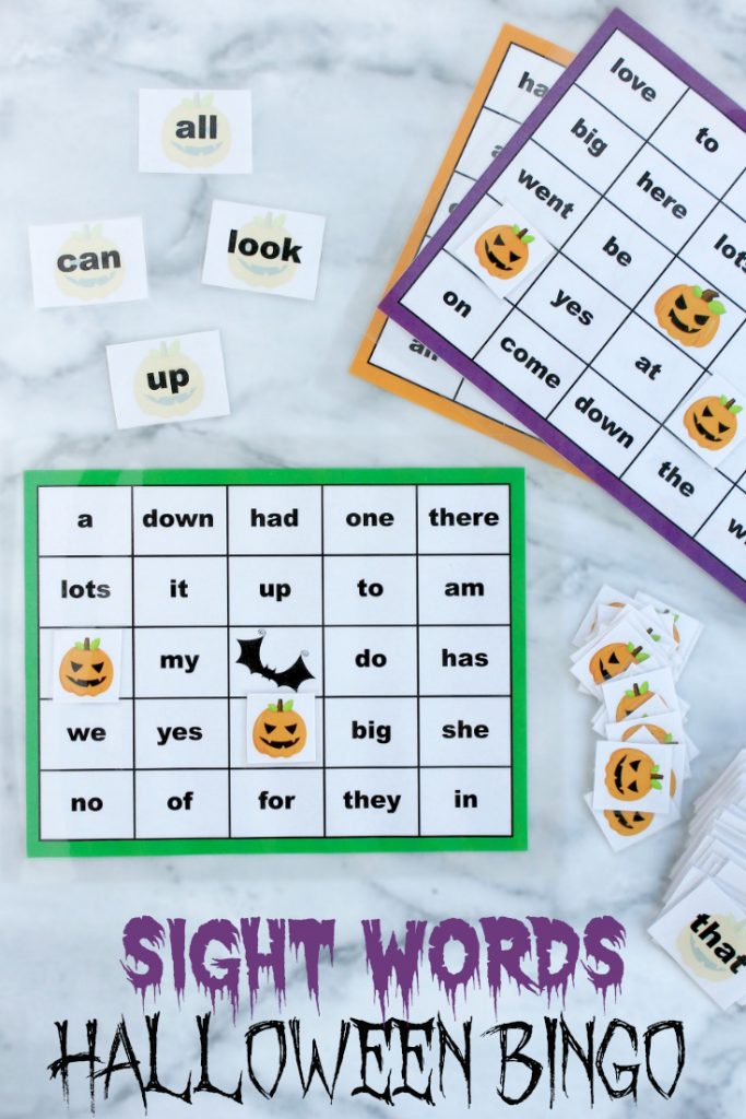 Sight Words Halloween Bingo Printable Package - ExtremeCouponingMom