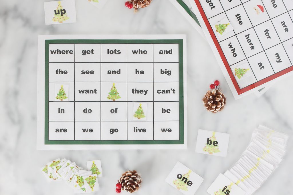 Sight Words Christmas Bingo Printable Package - Extreme Couponing Mom