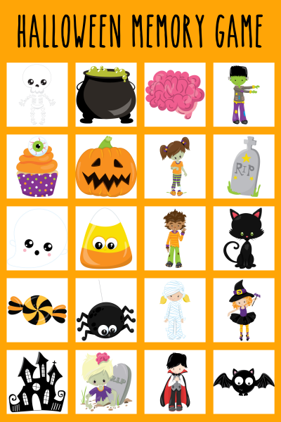 Halloween Memory Game - Free Printable - Extreme Couponing Mom