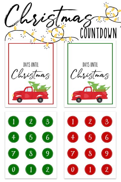 Christmas Countdown Free Printable - Extreme Couponing Mom