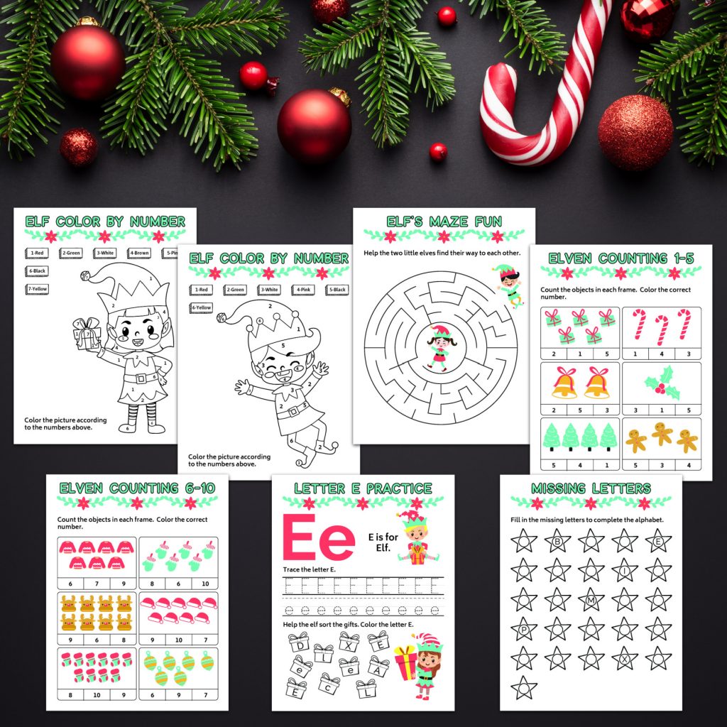 Elf Learning Printables Package - Extreme Couponing Mom
