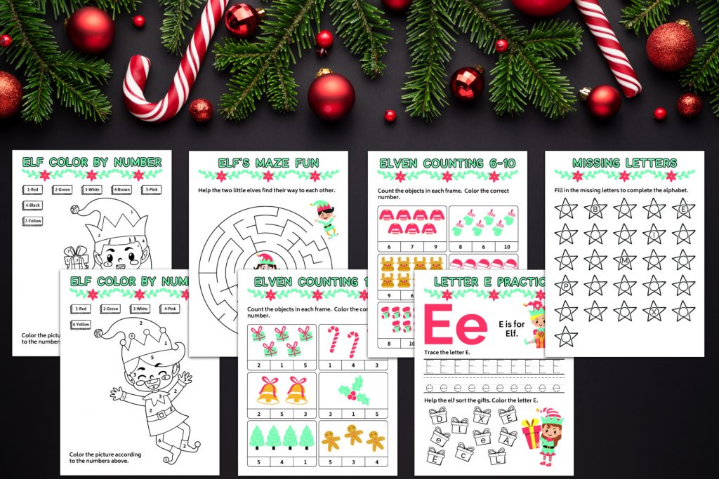 Elf Learning Printables Package - Extreme Couponing Mom