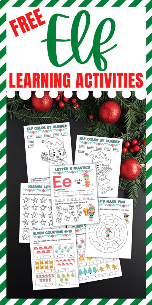 Elf Learning Printables Package - Extreme Couponing Mom