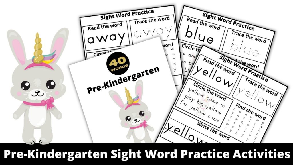 Pre-Kindergarten Dolch Sight Words Practice - Extreme Couponing Mom