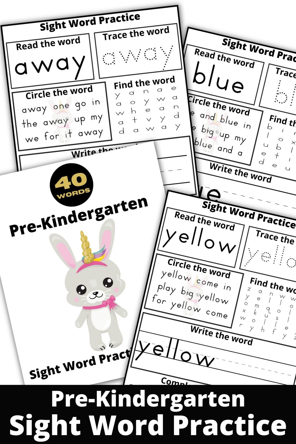 Pre-Kindergarten Dolch Sight Words Practice - Extreme Couponing Mom