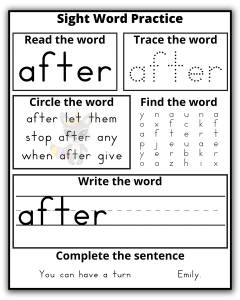 First Grade Dolch Sight Words Practice - Extreme Couponing Mom