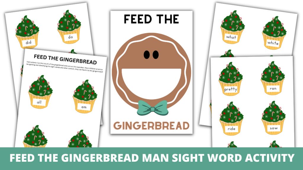 Feed The Gingerbread Man Sight Words Activity - Extreme Couponing Mom