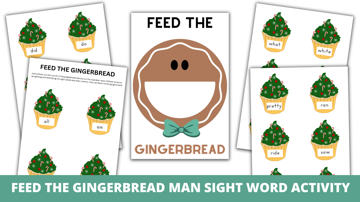 Feed The Gingerbread Man Sight Words Activity - Extreme Couponing Mom