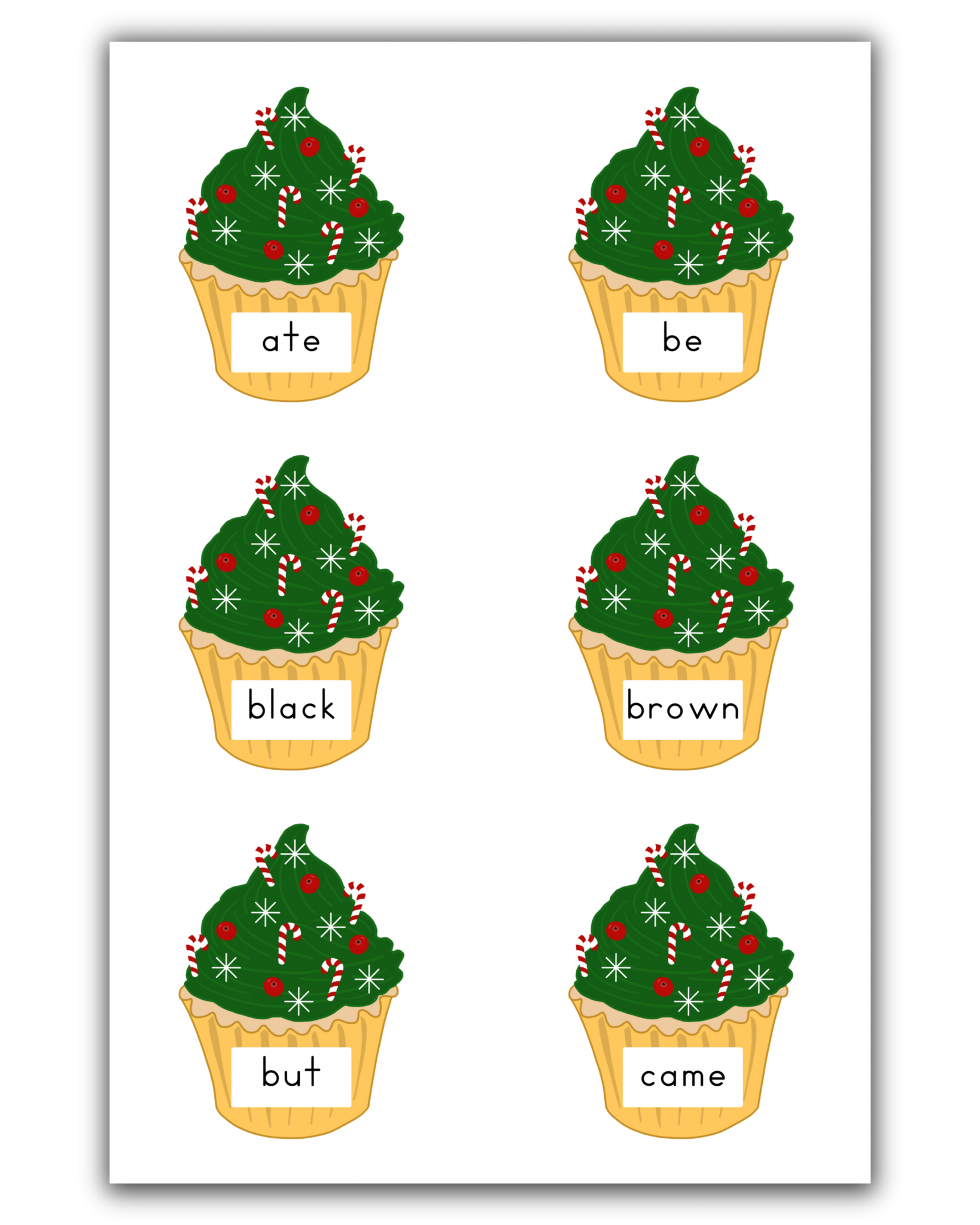 Feed The Gingerbread Man Sight Words Activity