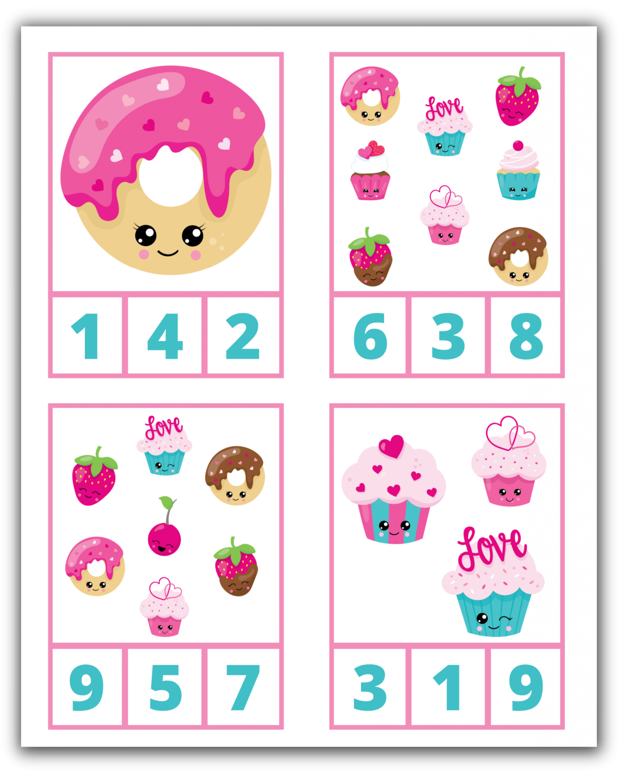 Valentine's Day Count And Clip Cards - Extreme Couponing Mom