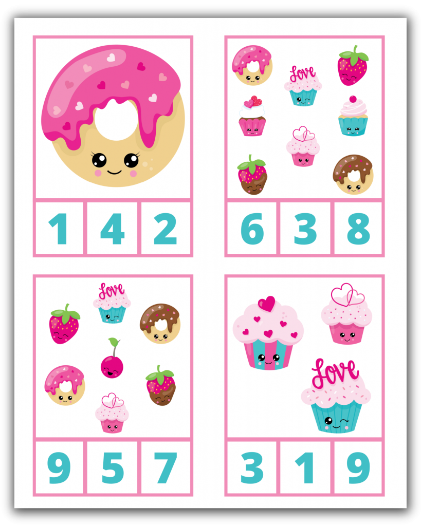 Valentine's Day Count And Clip Cards - Extreme Couponing Mom