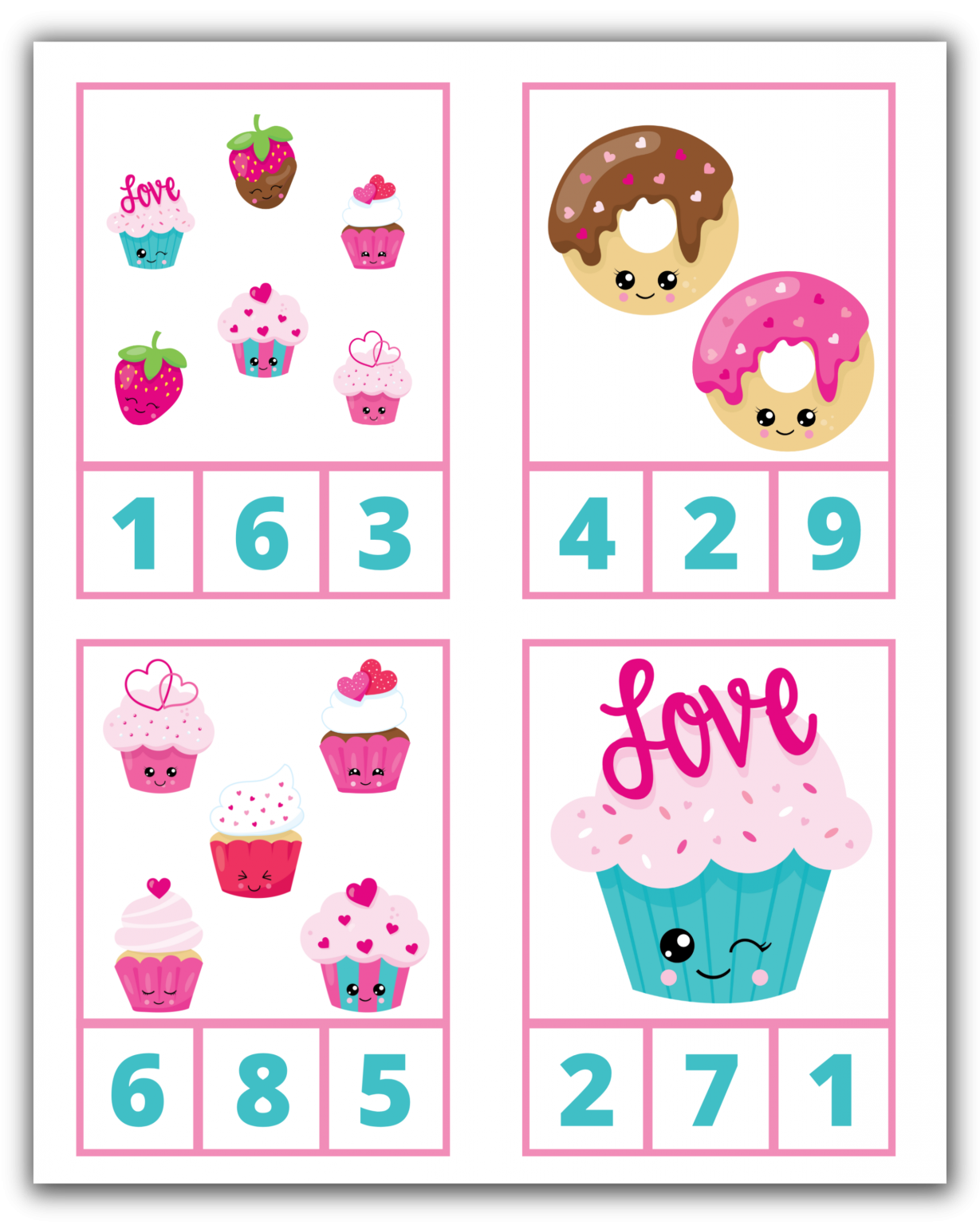 Valentine's Day Count And Clip Cards - Extreme Couponing Mom